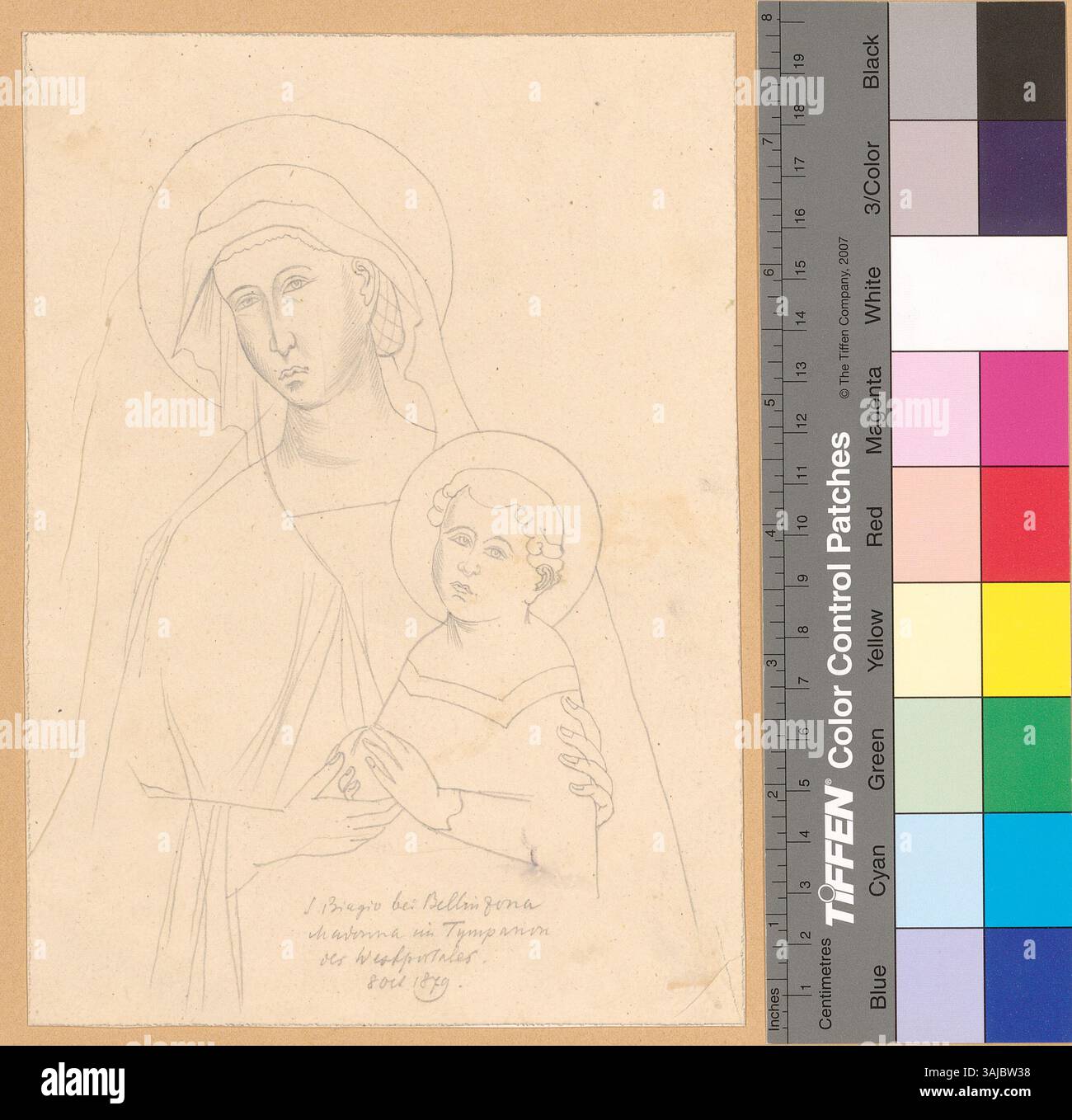 This 1879 drawing by Johann Rudolf Rahn depicts the Madonna in the ...