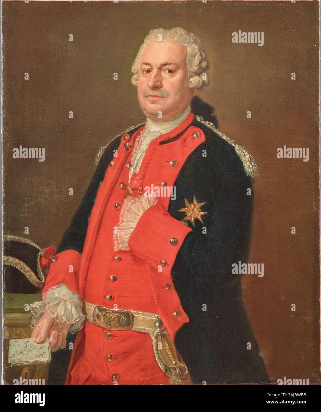 This 18th-century oil painting portrays a captain from the Army of the ...