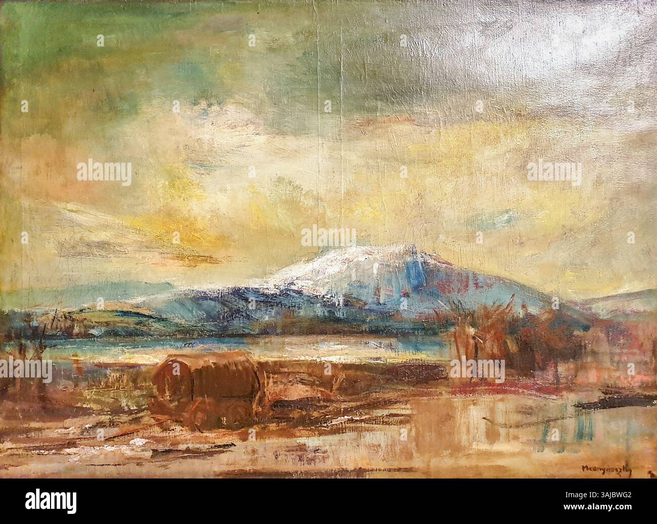 László Mednyánszky's 'Tarn' (private collection, 1852–1919) is an oil ...