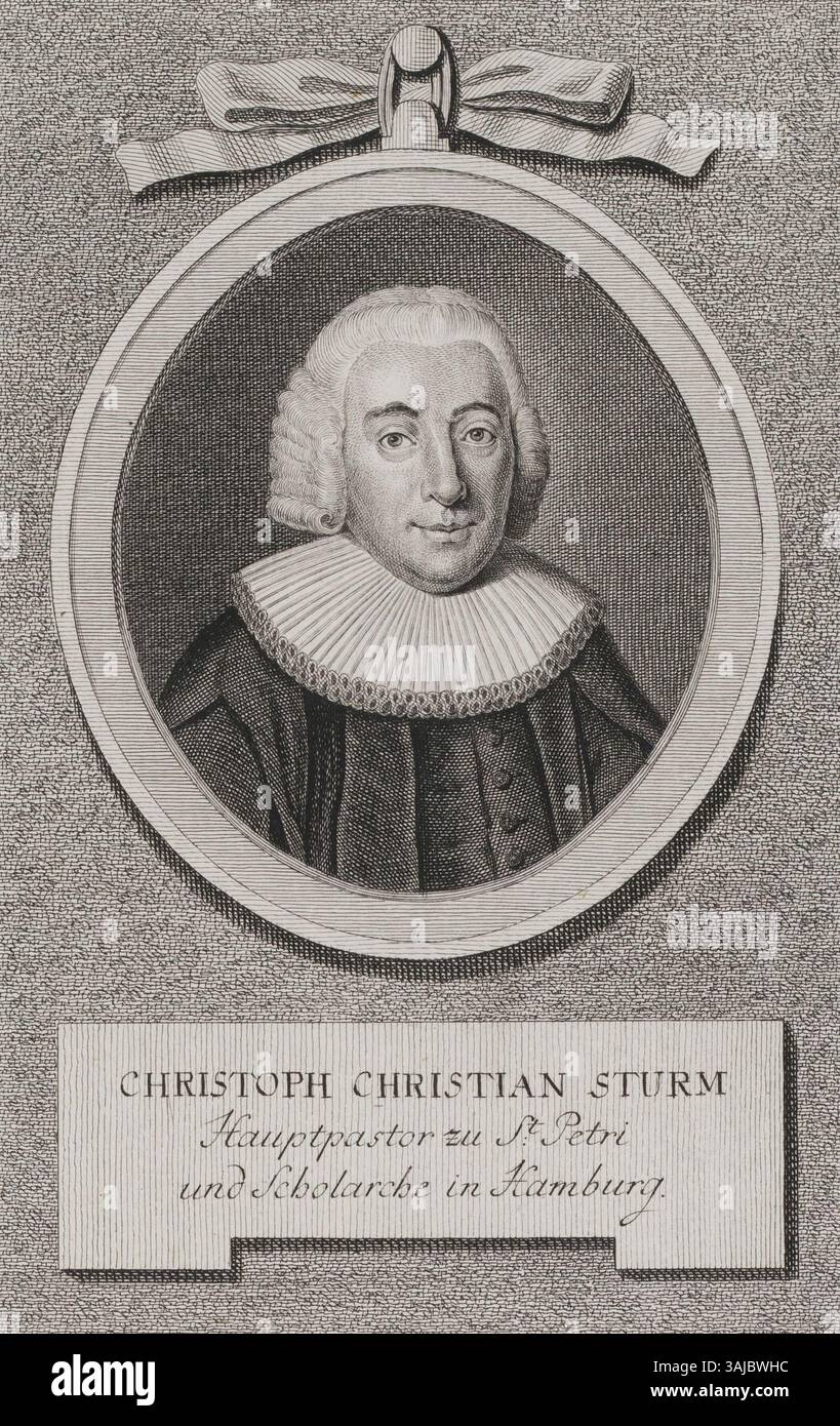 This copper engraving depicts Christoph Christian Sturm, created by ...