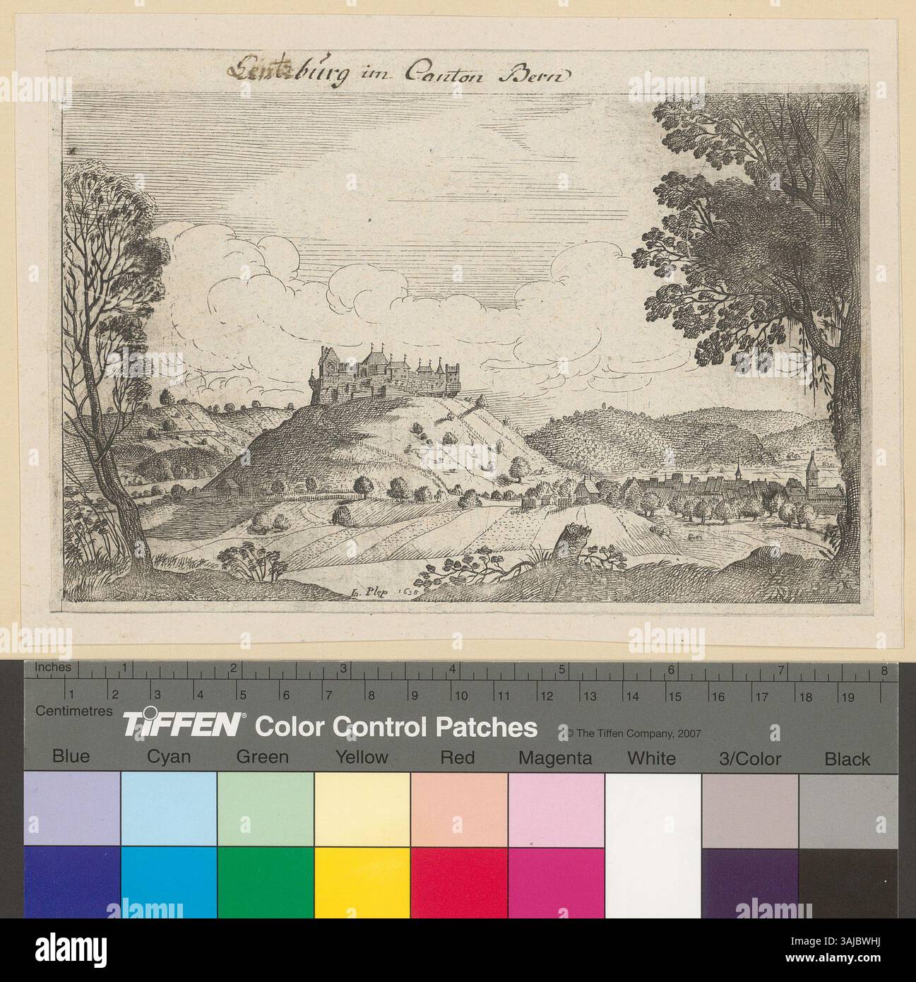 This 1638 etching by Joseph Plepp shows Lentzburg in the canton of Bern ...