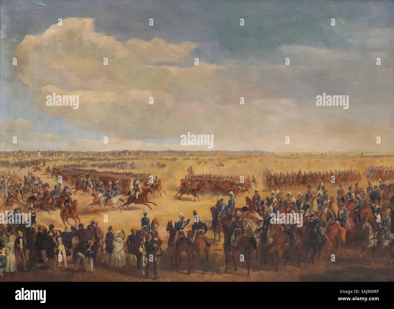 A reproduction of Dietrich Monten's 1838 painting depicting a military ...