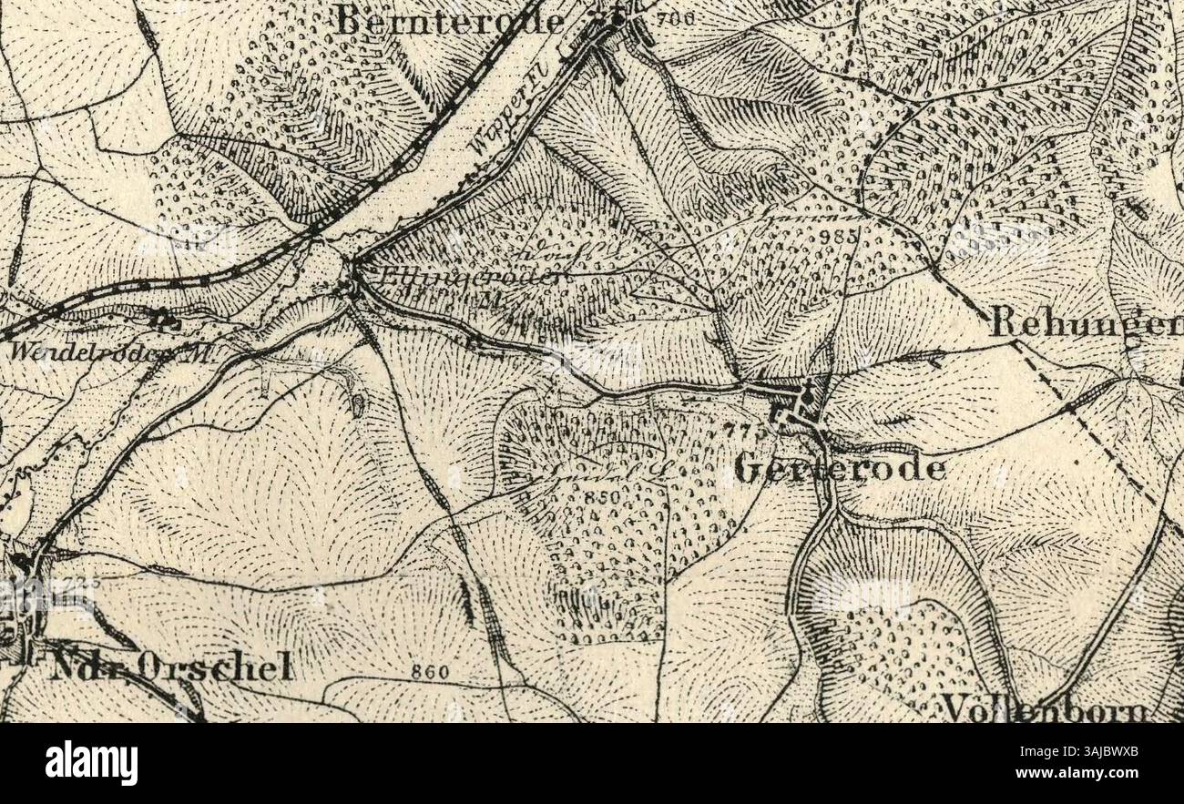 Map of the German Empire Nr. 386 from 1887, featuring a section of ...