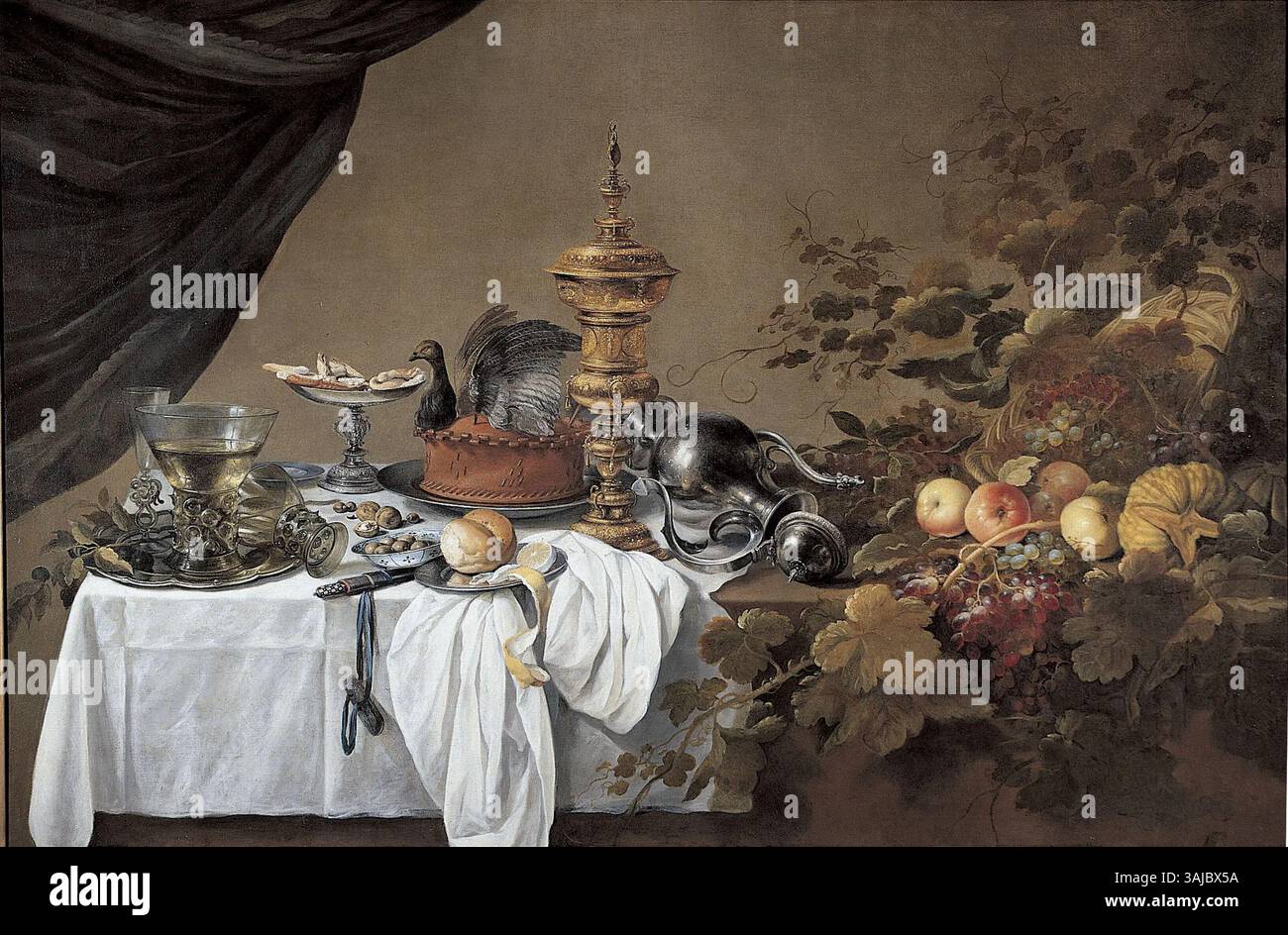 This still life painting by Pieter Claesz and Roelof Koets depicts a ...