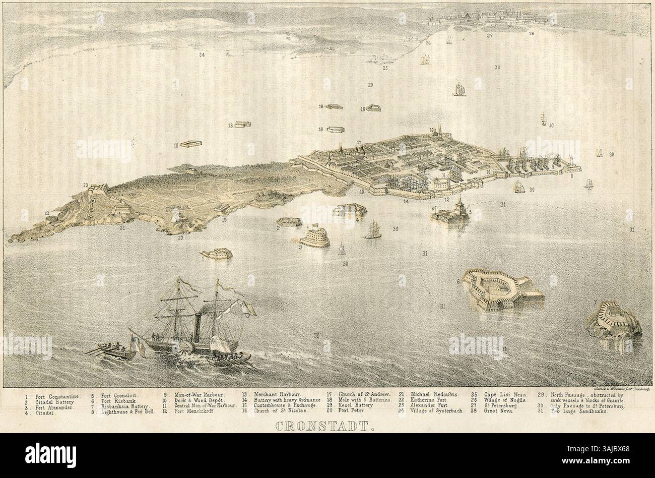 A chromolithograph from 'Pictorial History of the Russian War 1854-5-6 ...