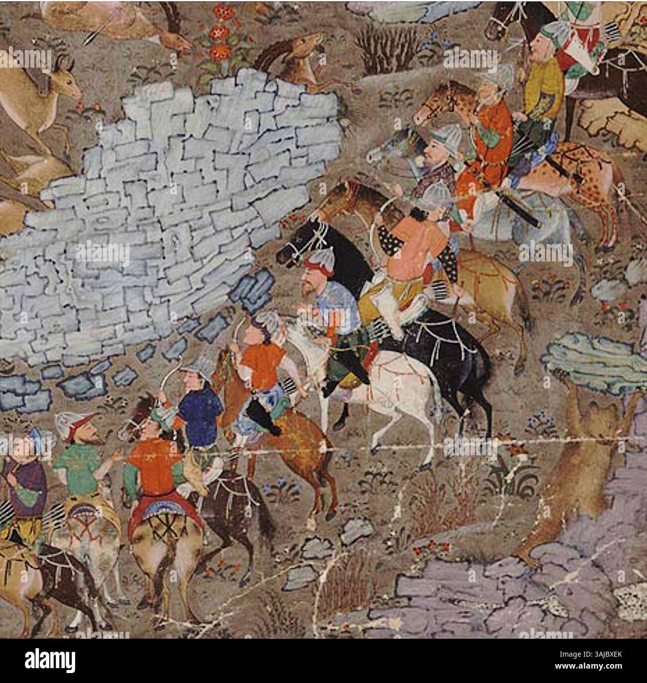 This diptych from the 1460s-1470s illustrates an Aq Qoyunlu hunting ...