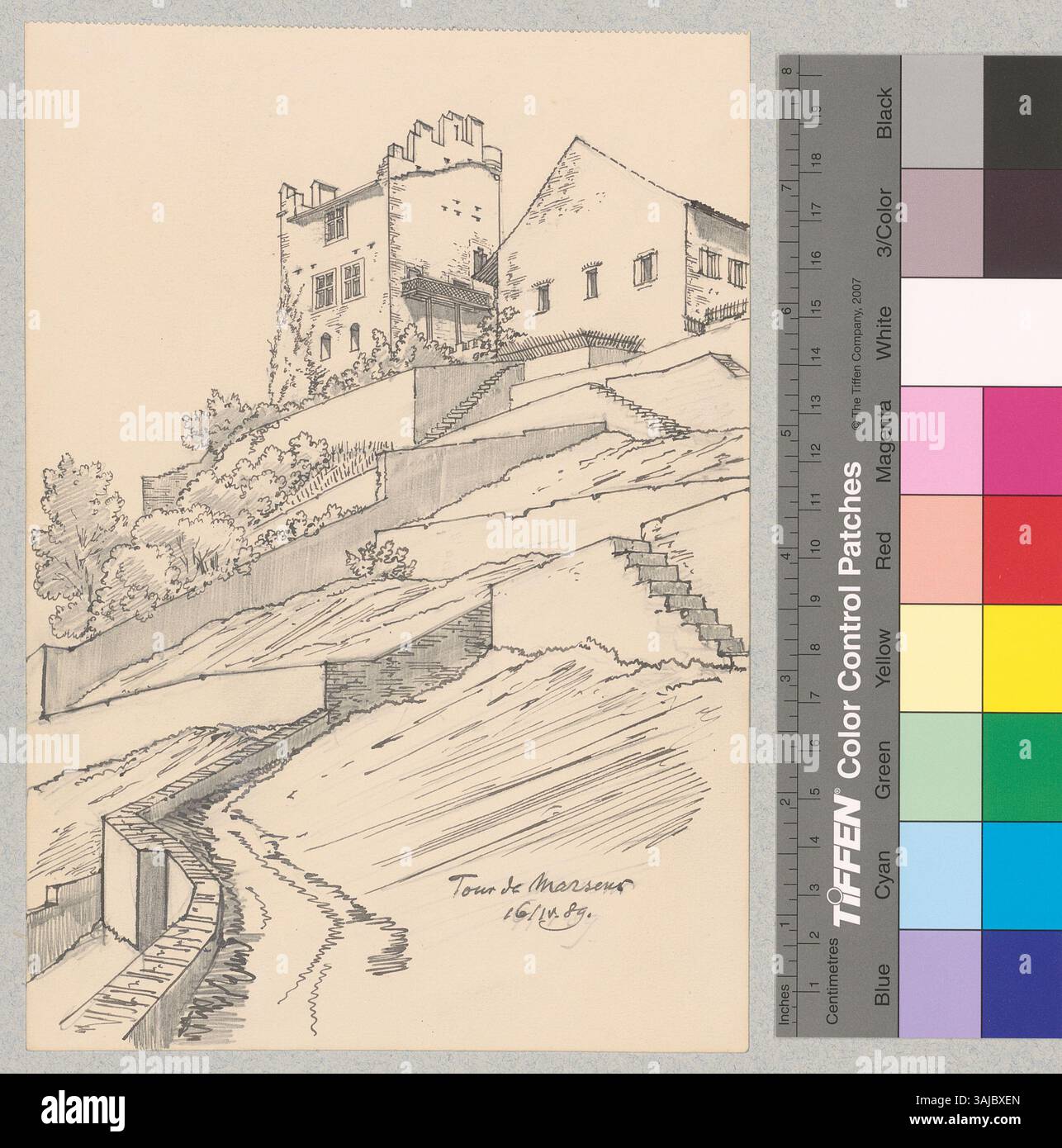 This 1889 drawing by Johann Rudolf Rahn depicts the exterior view of ...