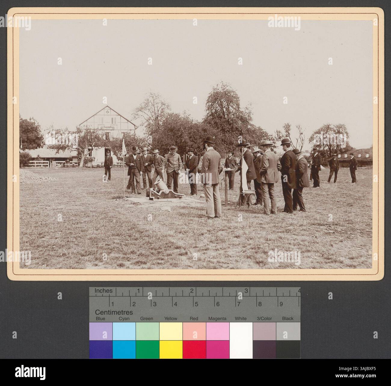 Photograph of the Collegian Shooting event, also called mortar throwing ...