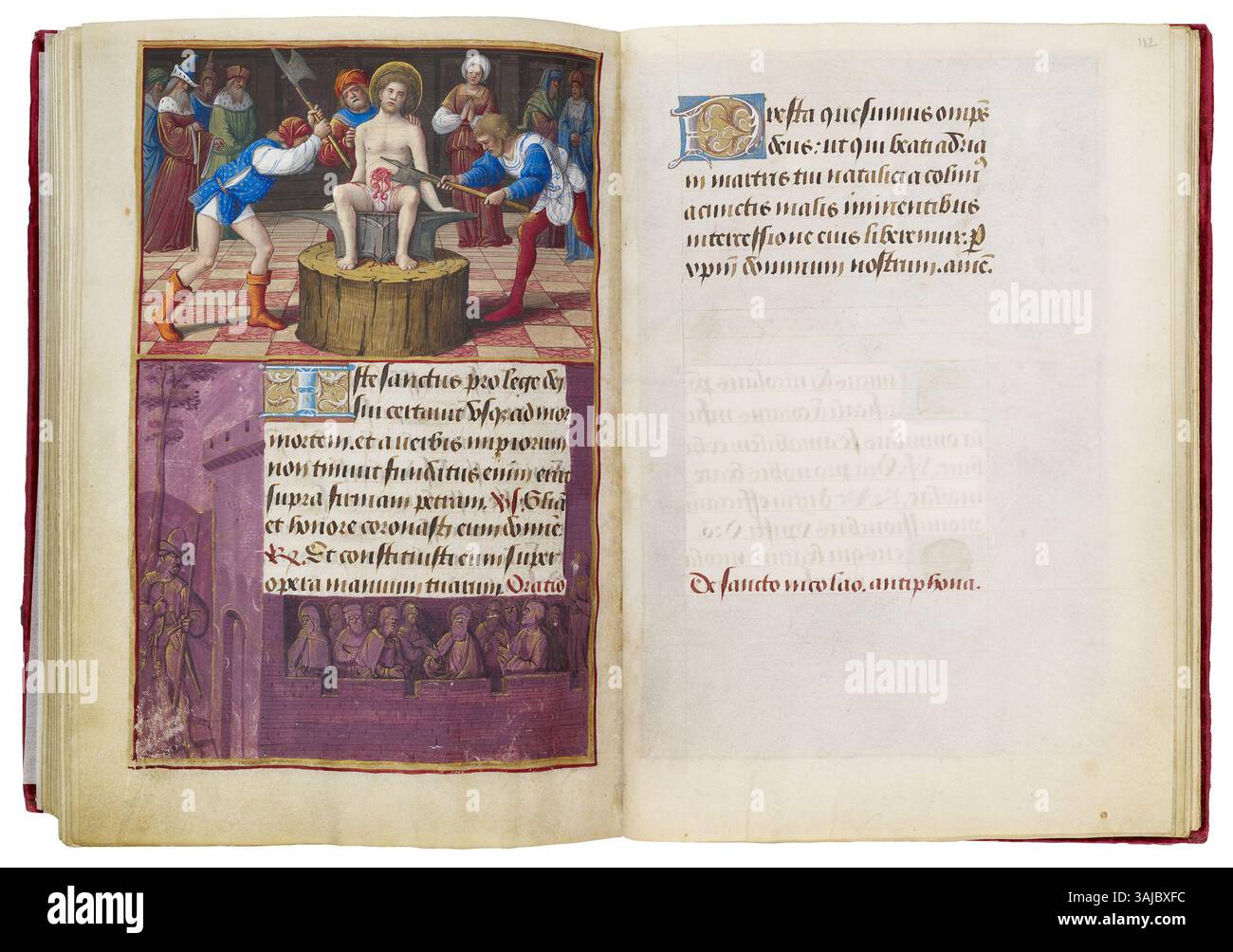 Jean Poyet’s 1500 manuscript illumination, the Martyrdom of St. Adrian ...