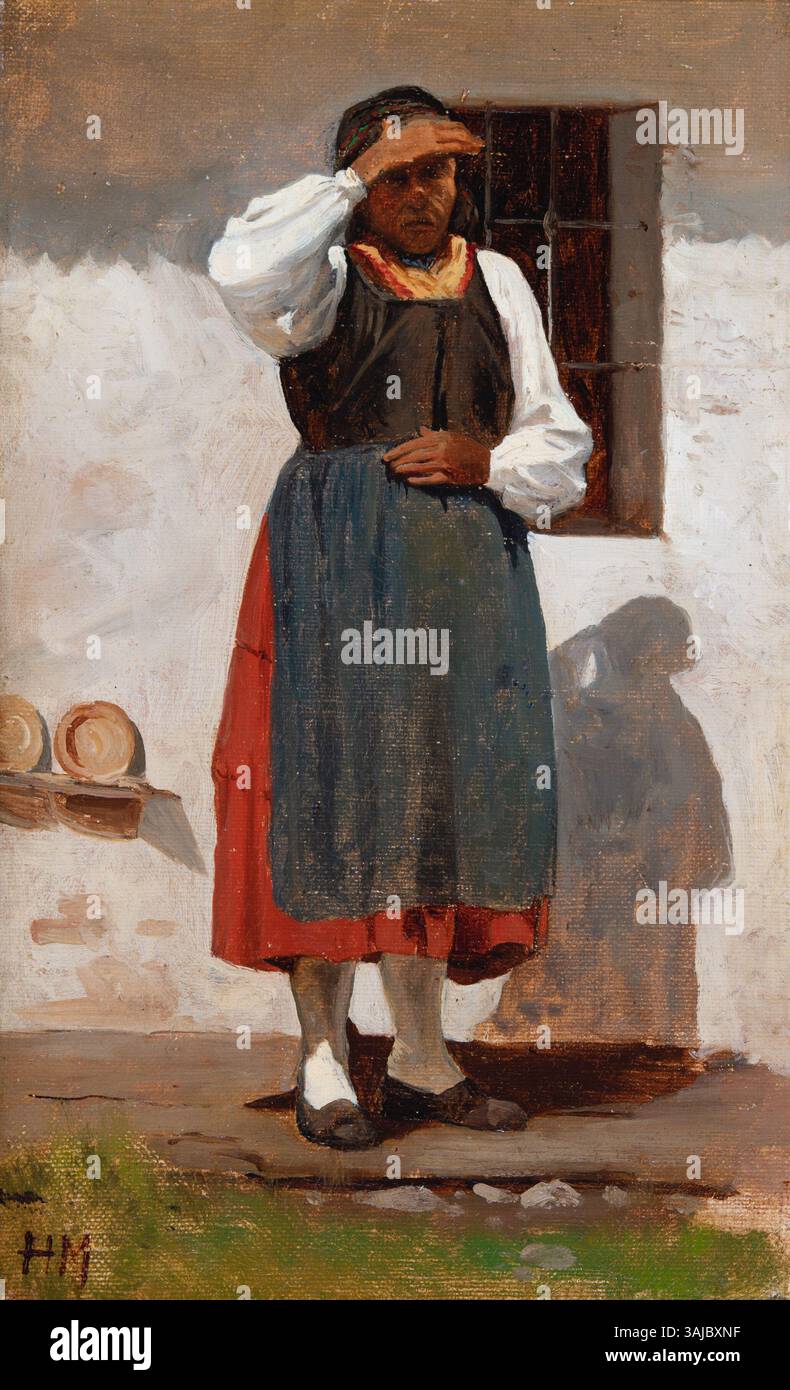 This 1860s painting by Hjalmar Munsterhjelm depicts a Bavarian peasant ...