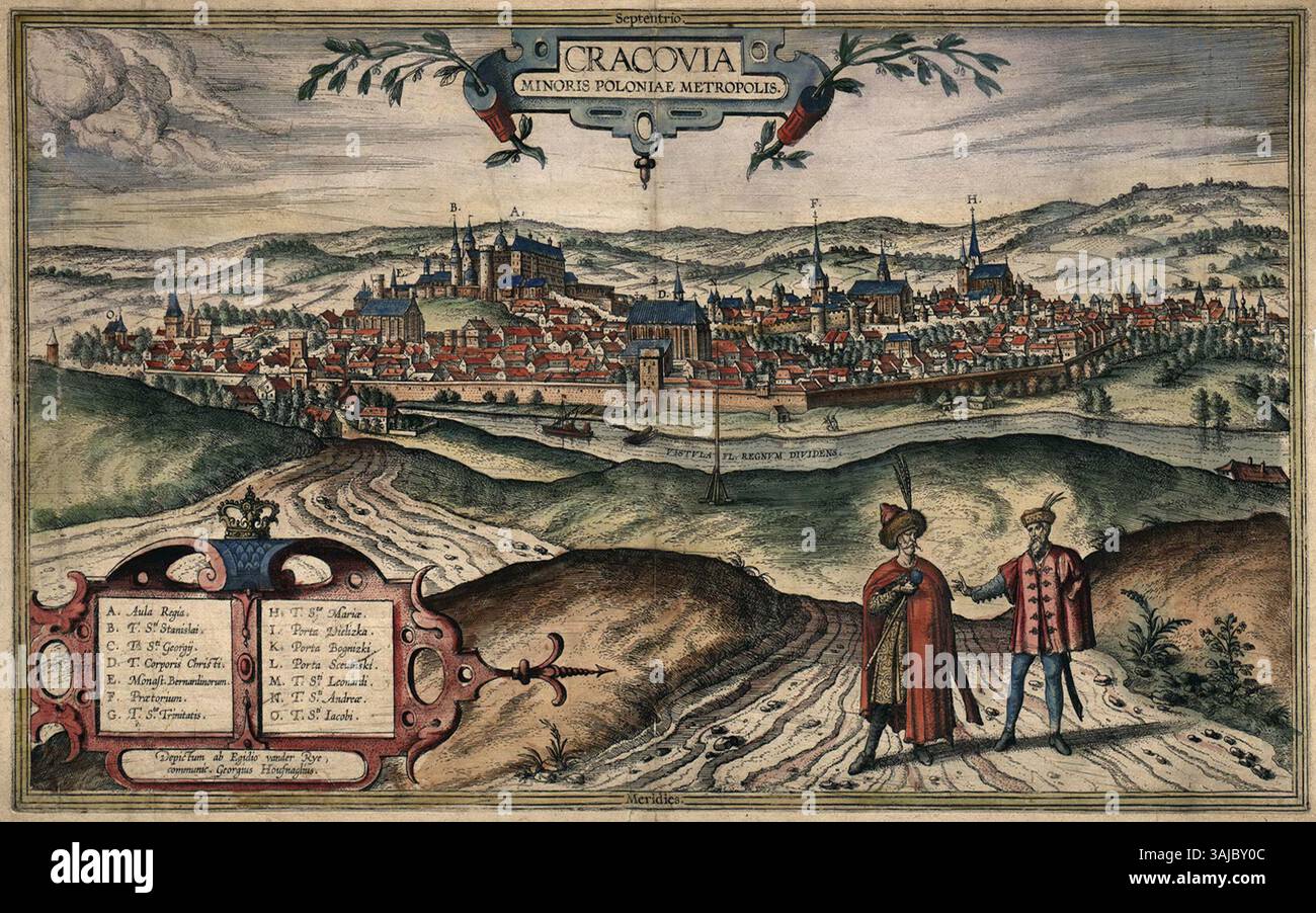Jacob Hoefnagel's 17th-century panorama of Kraków from the south offers ...