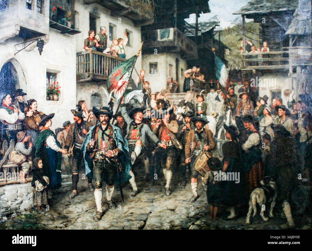 This painting by Franz Defregger depicts the Tyrolean Home Guard ...