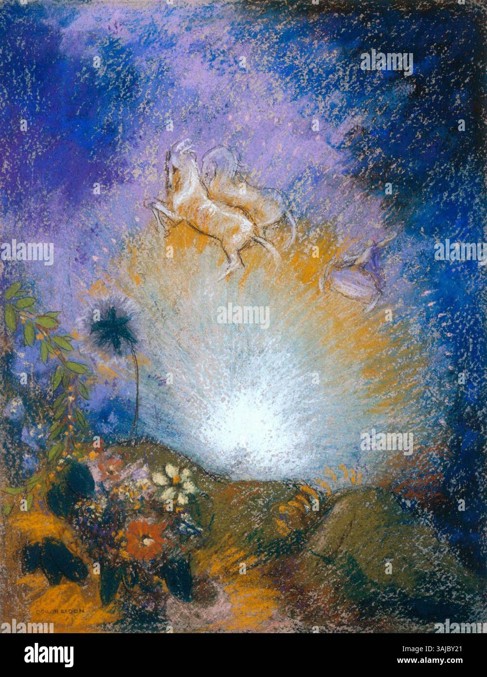 Odilon Redon’s 'Apollo’s Chariot,' created between 1905 and 1910 ...