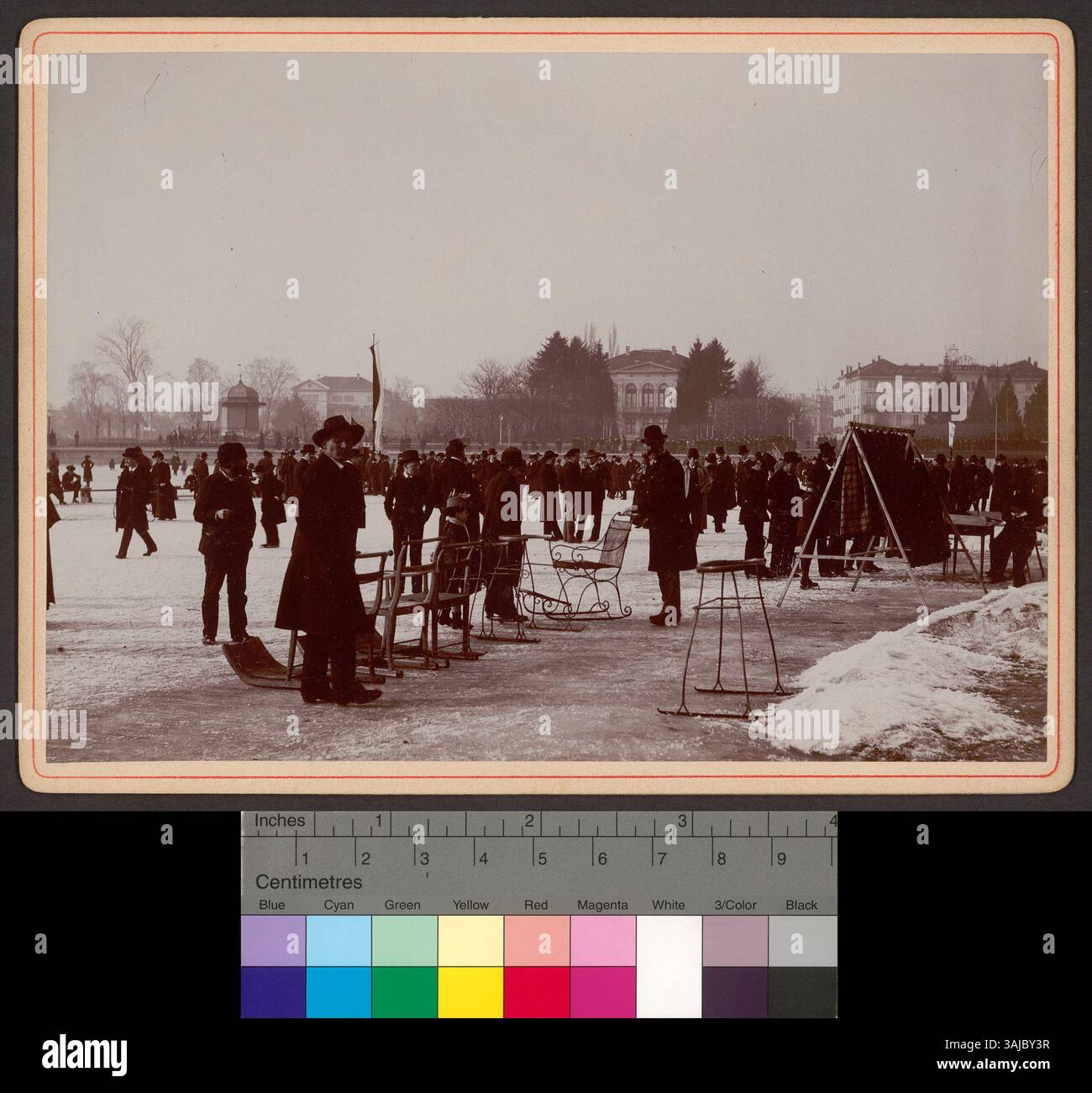 This 1891 photograph captures sleds, ice skating aids, and a clothing ...
