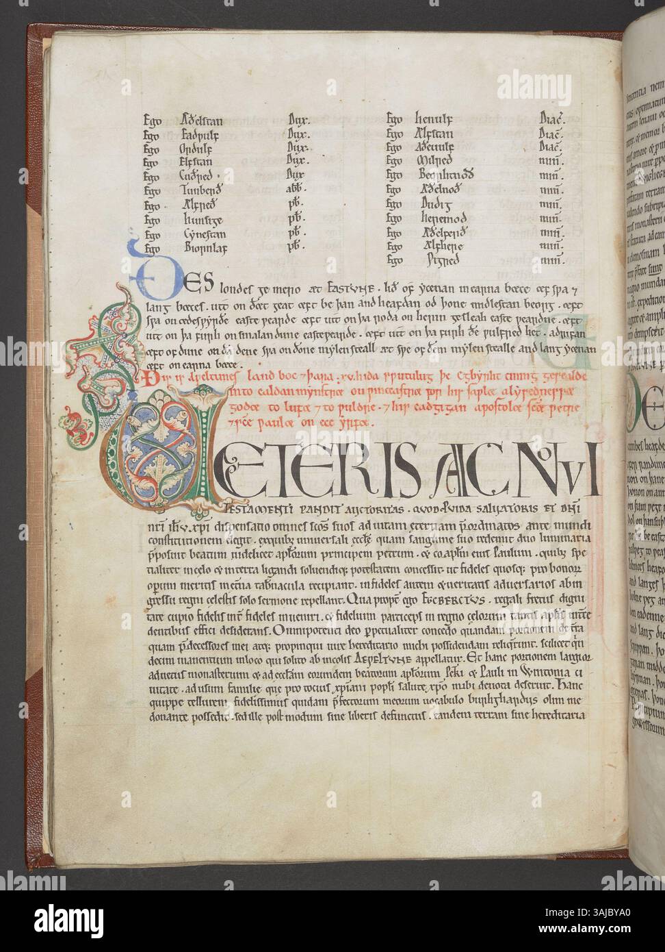 This illuminated manuscript page from the 'Codex Wintoniensis', circa ...