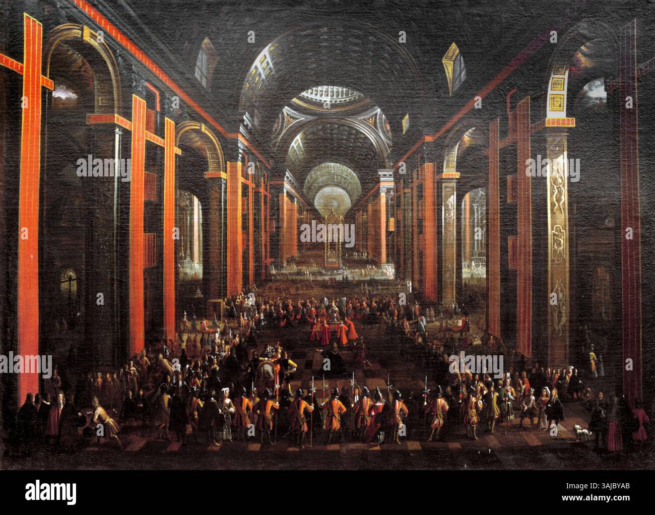 The handing over of the Chinea to Pope Innocent XII, an event in 1691 ...