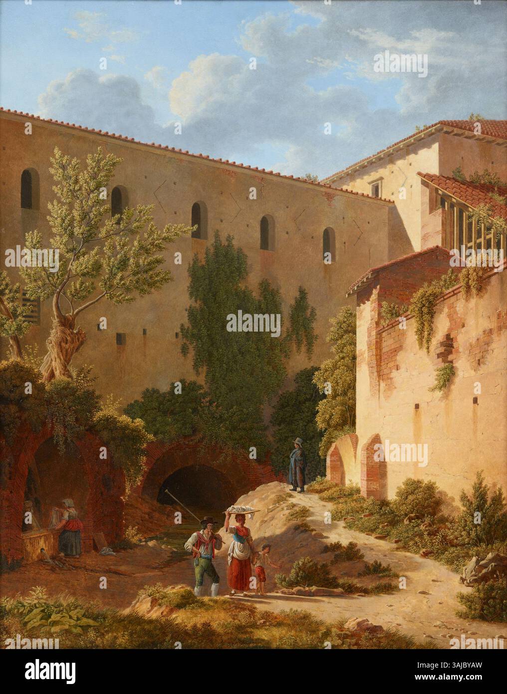 This oil painting by Leo von Klenze, created before 1864, depicts Roman ...