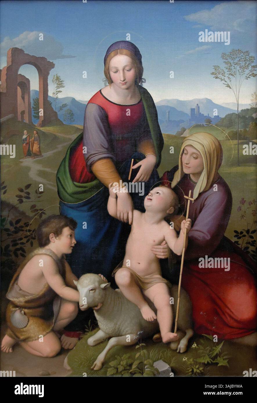 Friedrich Overbeck’s 1825 oil painting 'Mary and Elizabeth with Jesus ...