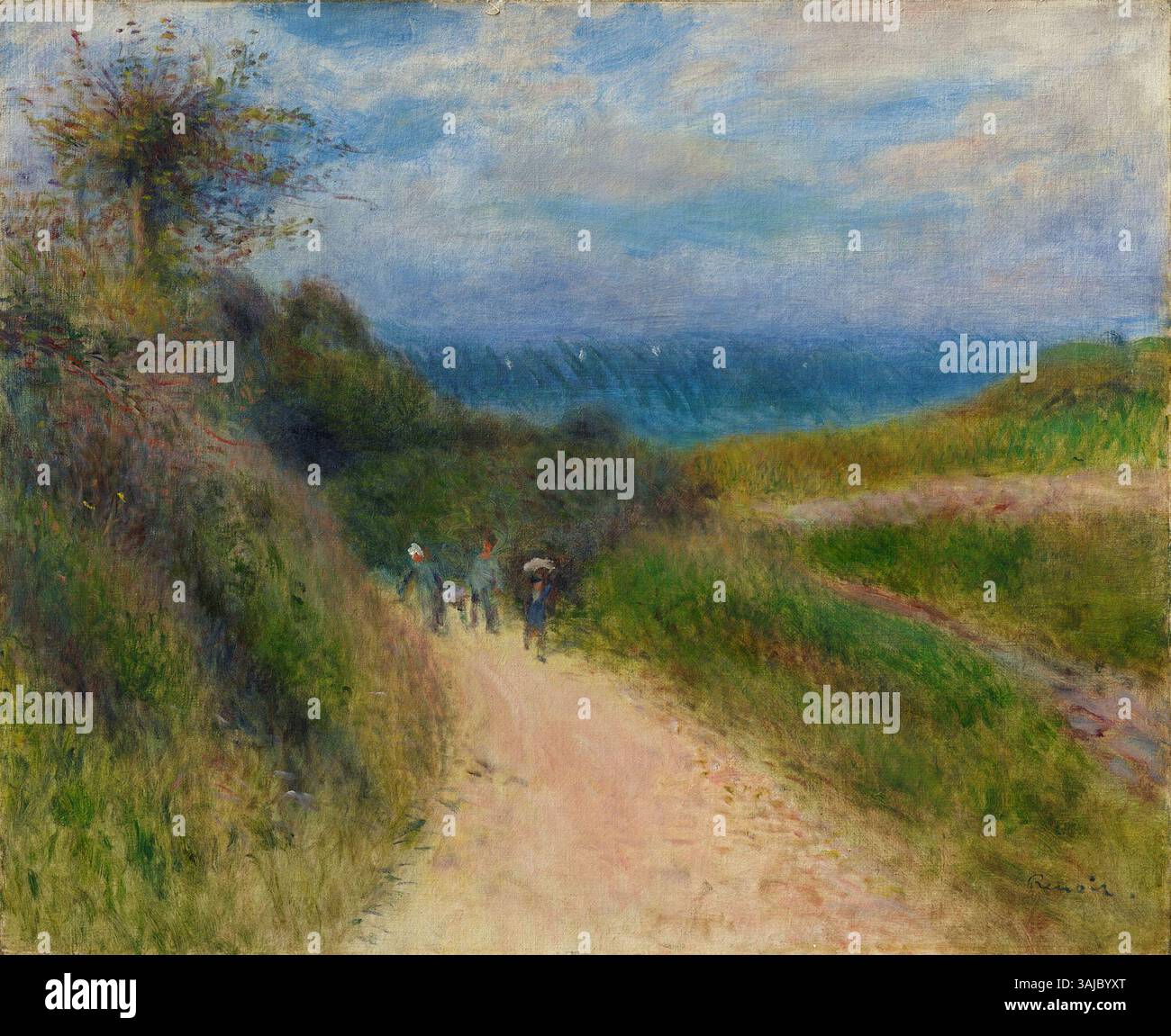 Pierre-Auguste Renoir's 1880 painting 'StraÃŸe nach Berneval' (Road to ...
