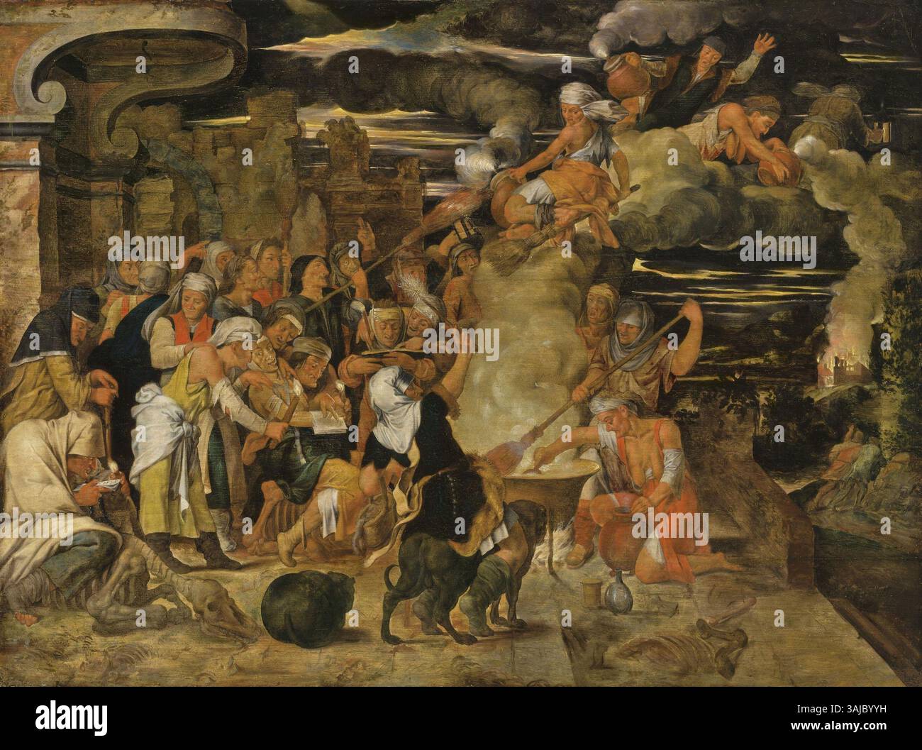 Frans Verbeeck's 16th-century painting 'Heksensabbath' (Witches Sabbath ...