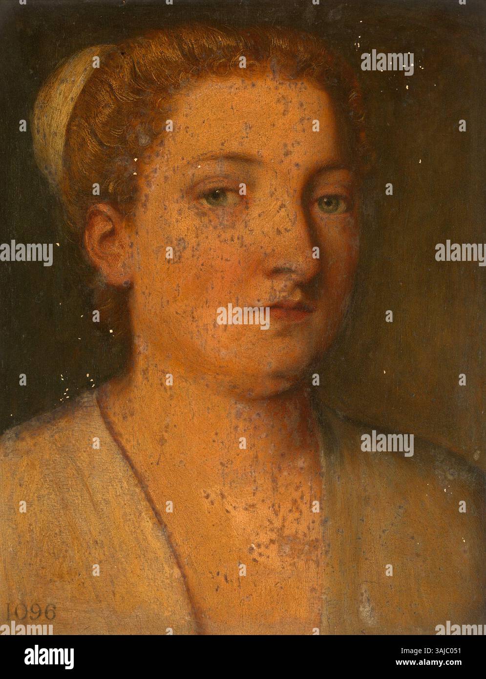 This 16th-century portrait, created between 1550 and 1560 by the Venetian School, depicts a ...