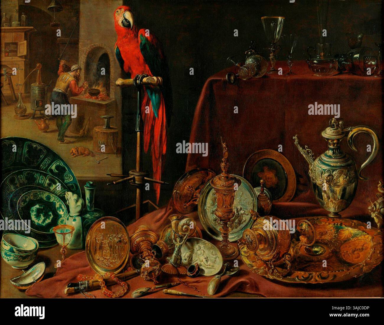 This still life by Adriaen van Utrecht, painted in 1636, presents a ...