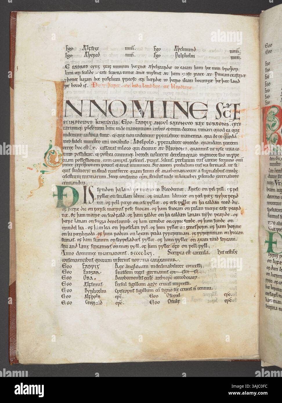 An illuminated page from the Codex Wintoniensis (The St Swithun ...