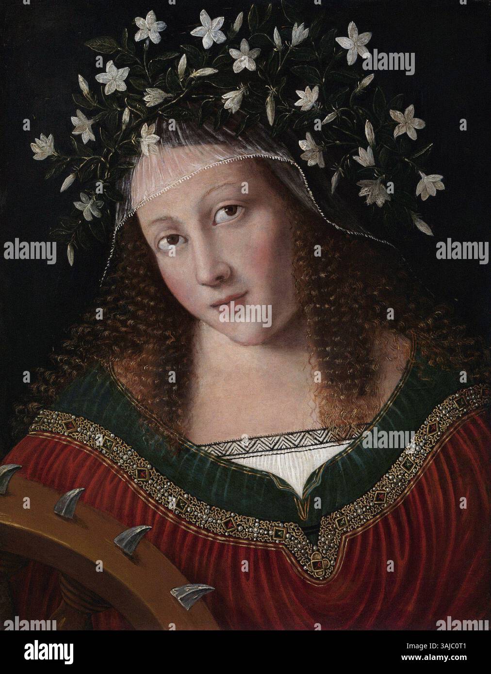 Bartolomeo Veneto’s painting of Saint Catherine of Alexandria crowned ...