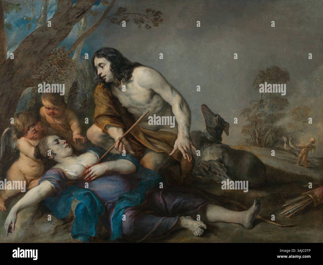 This oil painting by Jan Cossiers, titled 'Cephalos and Procris,' was ...