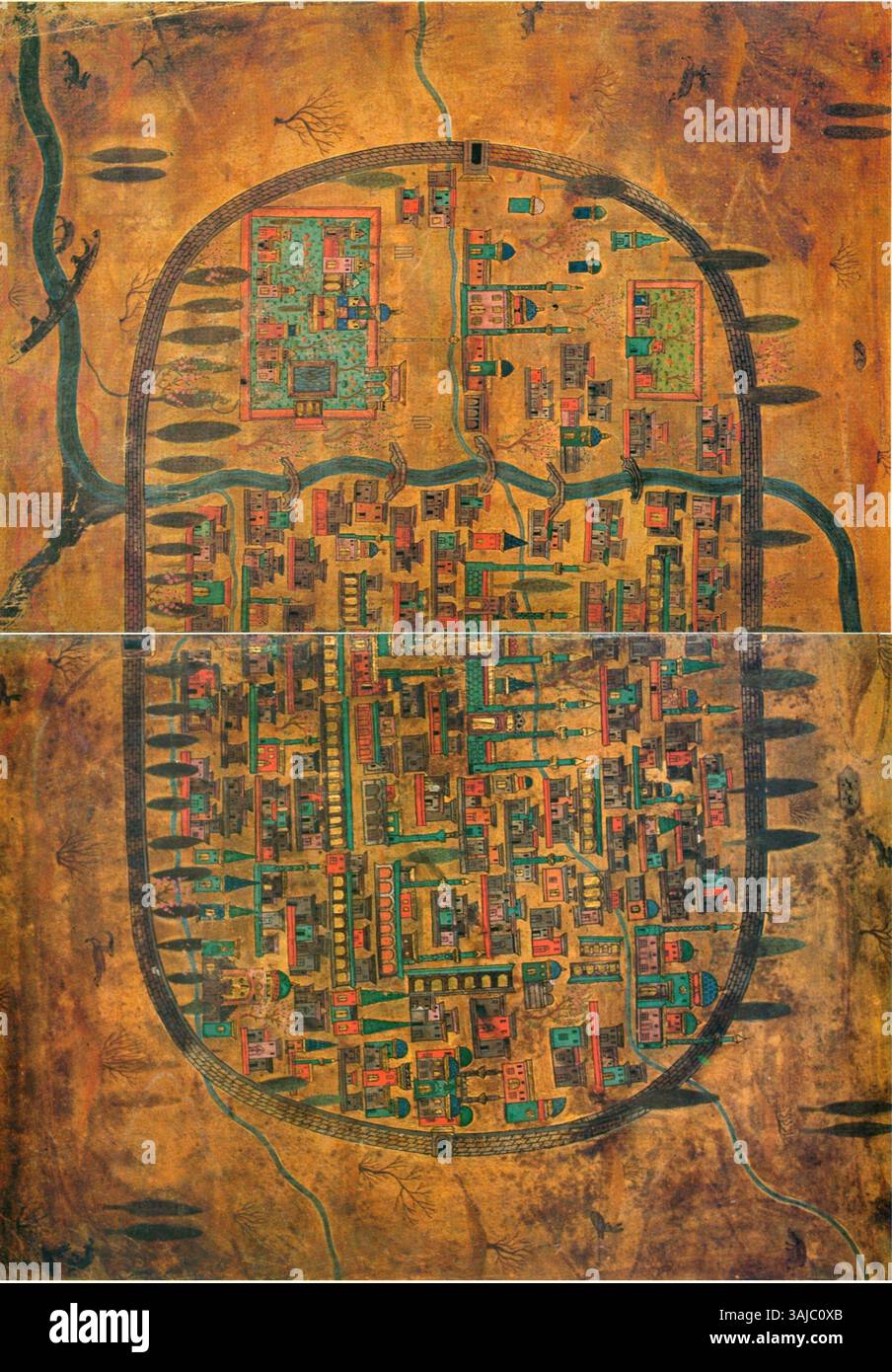 Matrakçã Nasuh's 1538 map of Tabriz offers a north-oriented perspective ...