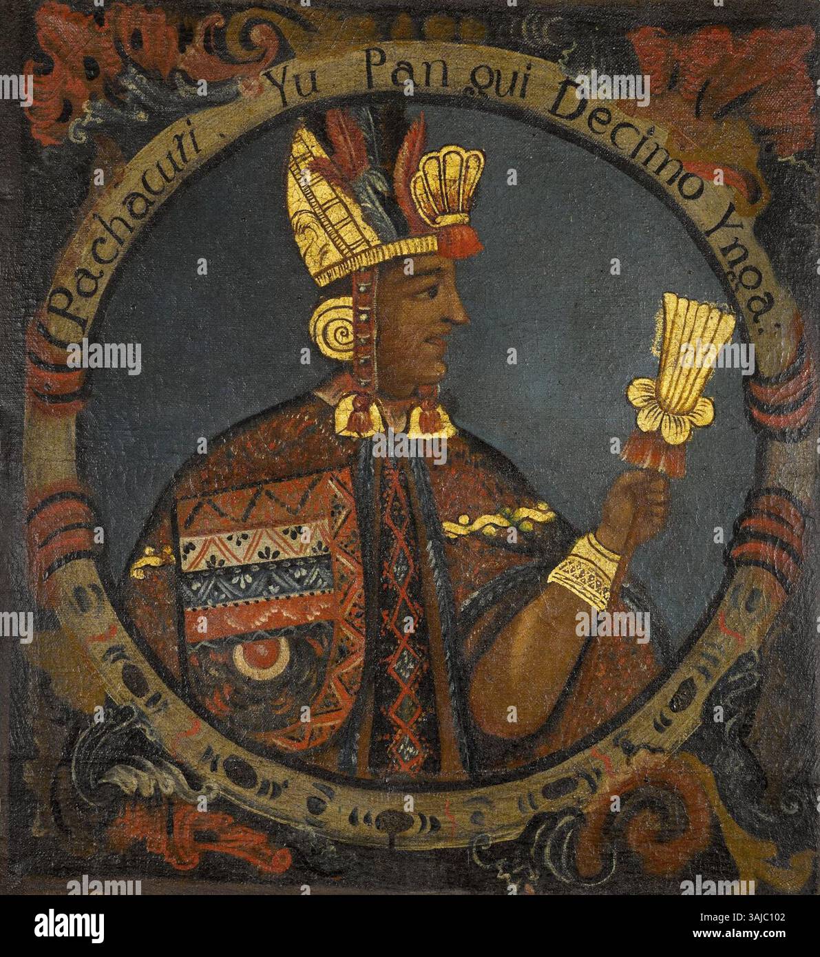 This 18th-century oil painting from the Brooklyn Museum depicts ...