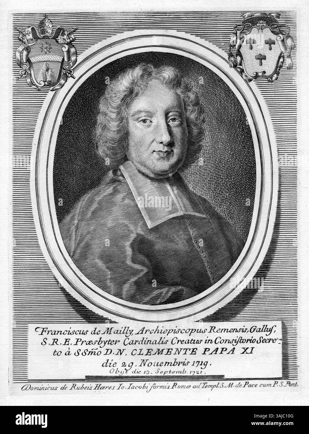 This engraving by Domenico de Rossi depicts François de Mailly, a 17th ...