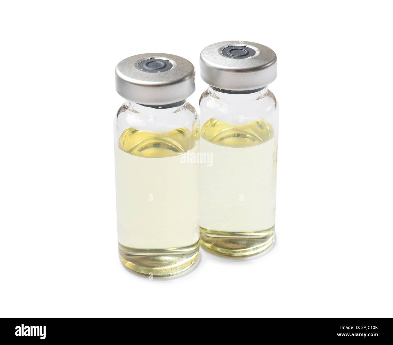 Hepatitis vaccine in glass vials isolated on white Stock Photo - Alamy