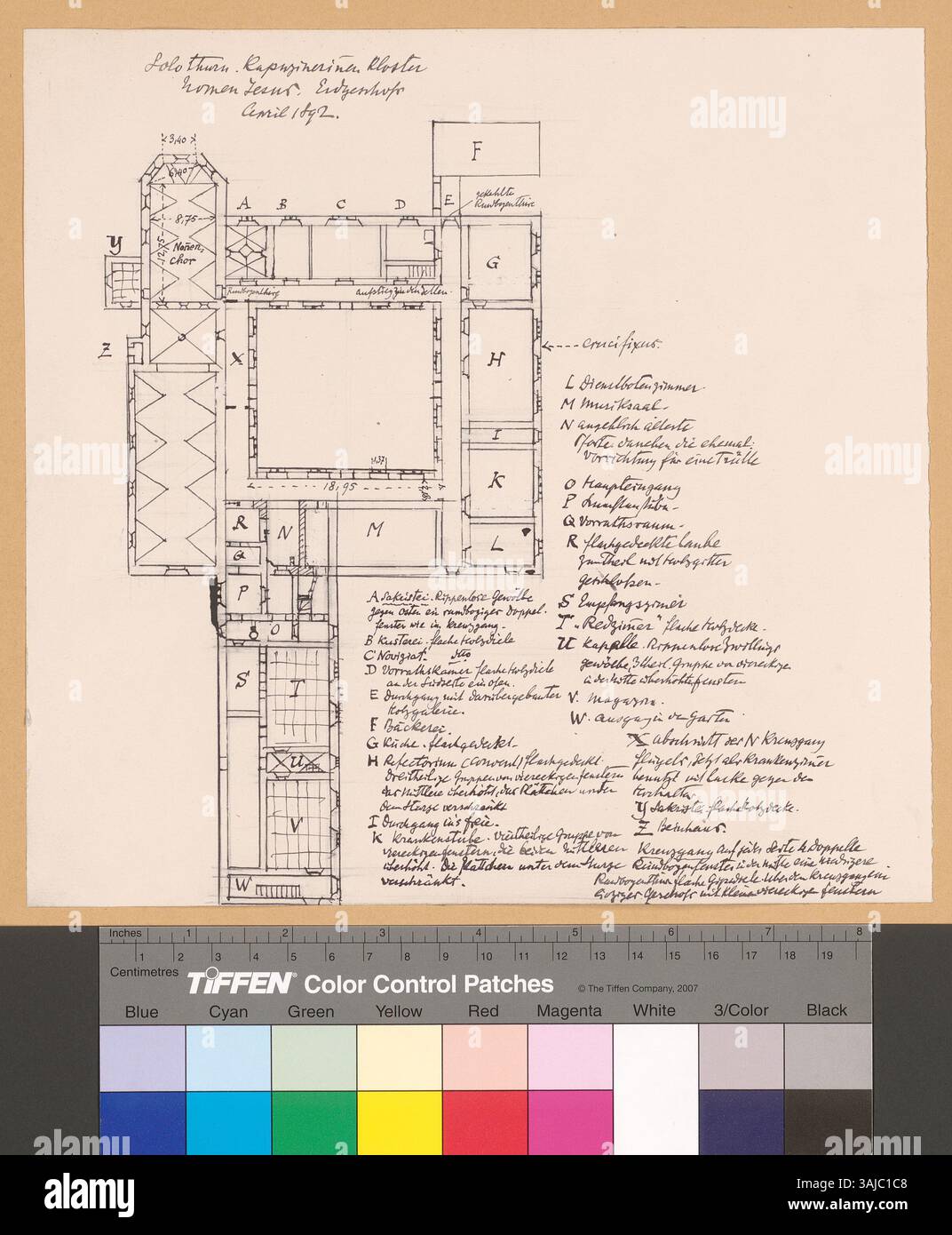 This 1892 drawing by Johann Rudolf Rahn illustrates the floor plan of ...