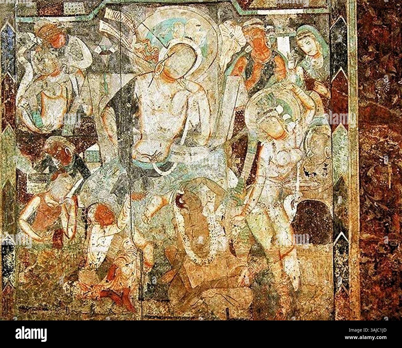 A 6th-century painting from Cave 83 at Kizil, depicting Princess ...
