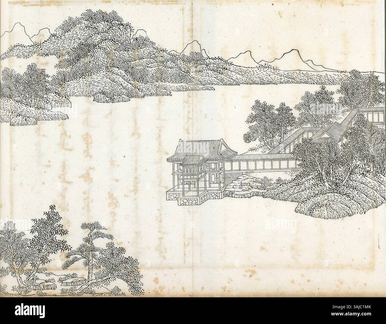 This engraving from 1711, titled *Morning Mist on West Ridge*, is based ...