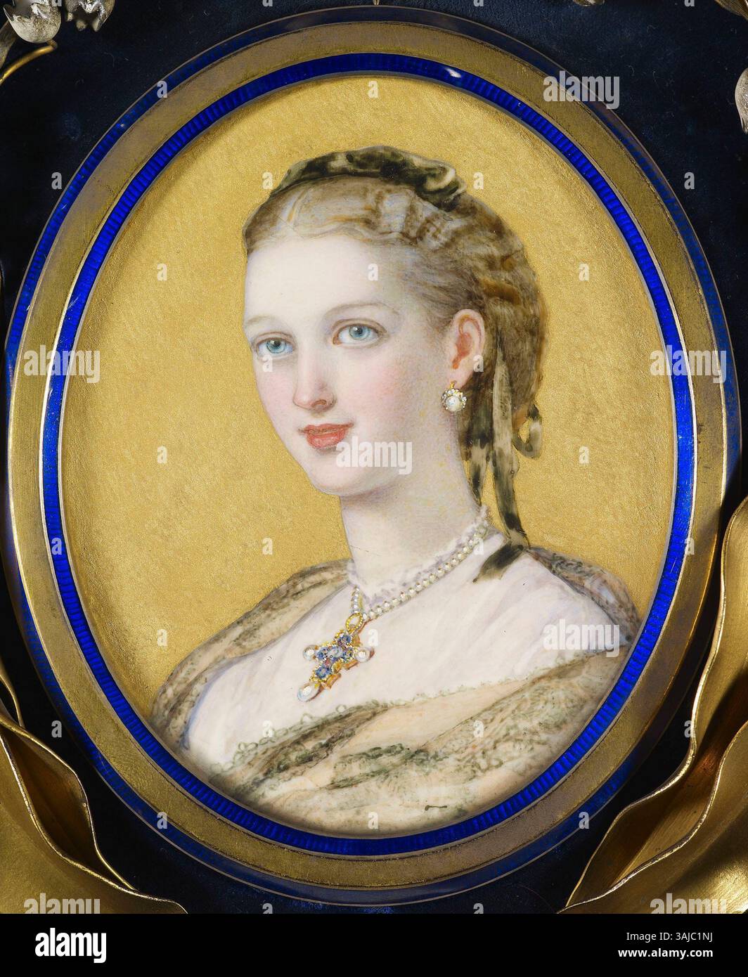 Watercolor painting of Queen Alexandra (1844-1925) when she was ...