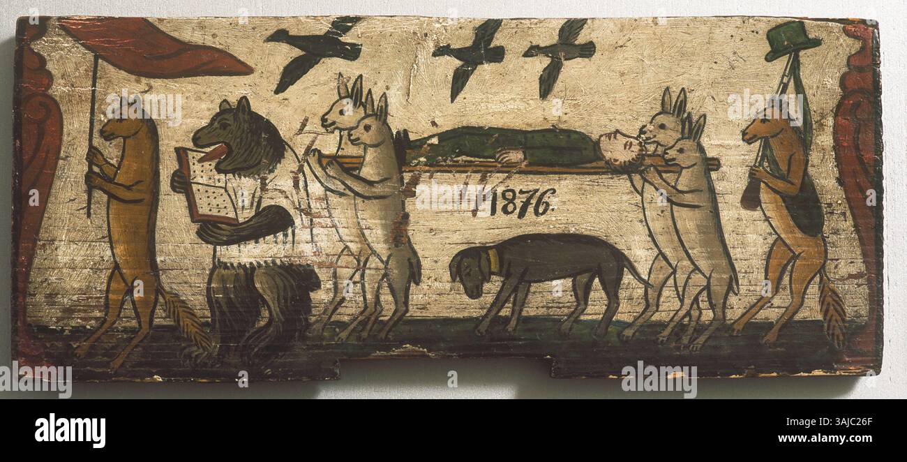 *Lovev pogreb* (Lion's Funeral), a 1876 oil on panel painting housed at ...