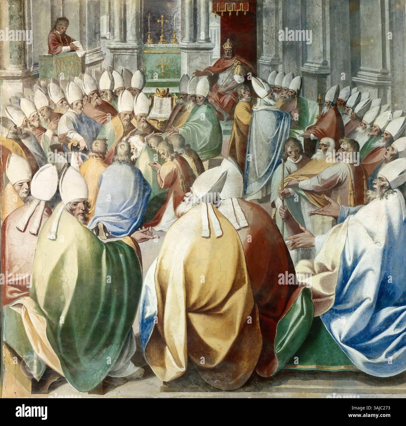 Cesare Nebbia’s painting from around 1585 portrays the Fourth Council ...