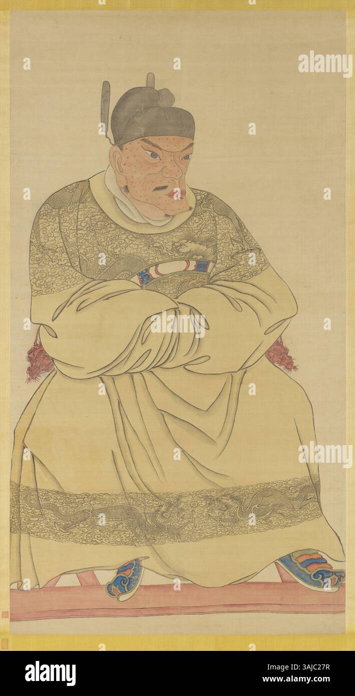 A hanging scroll from the Ming Dynasty (1368-1644), depicting the ...