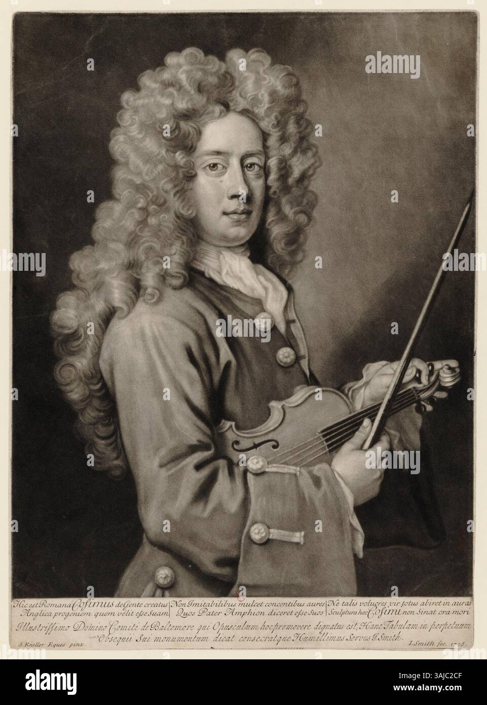 This engraving by Nicola Cosimi from 1706 depicts a portrait of John ...