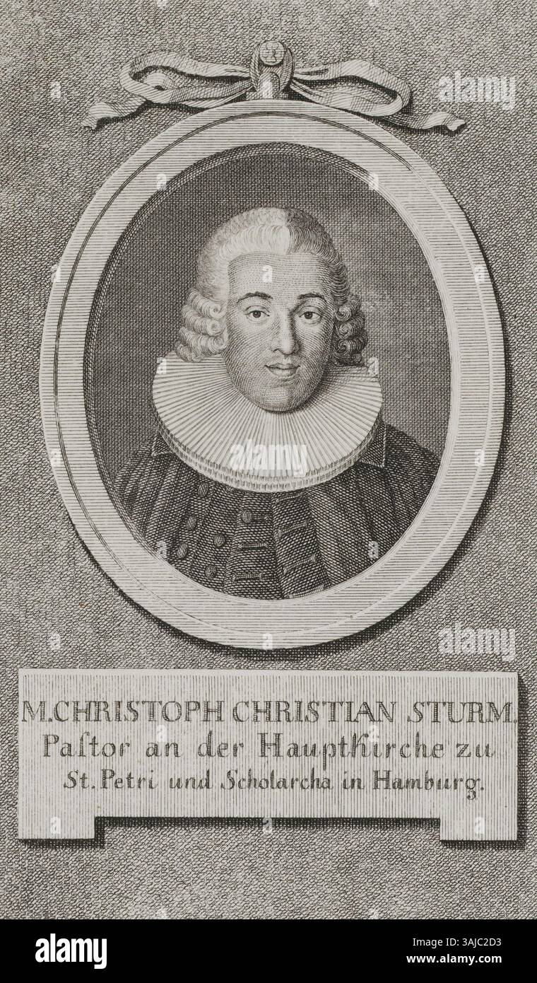 This copperplate portrait of Christoph Christian Sturm, by Gottlob ...