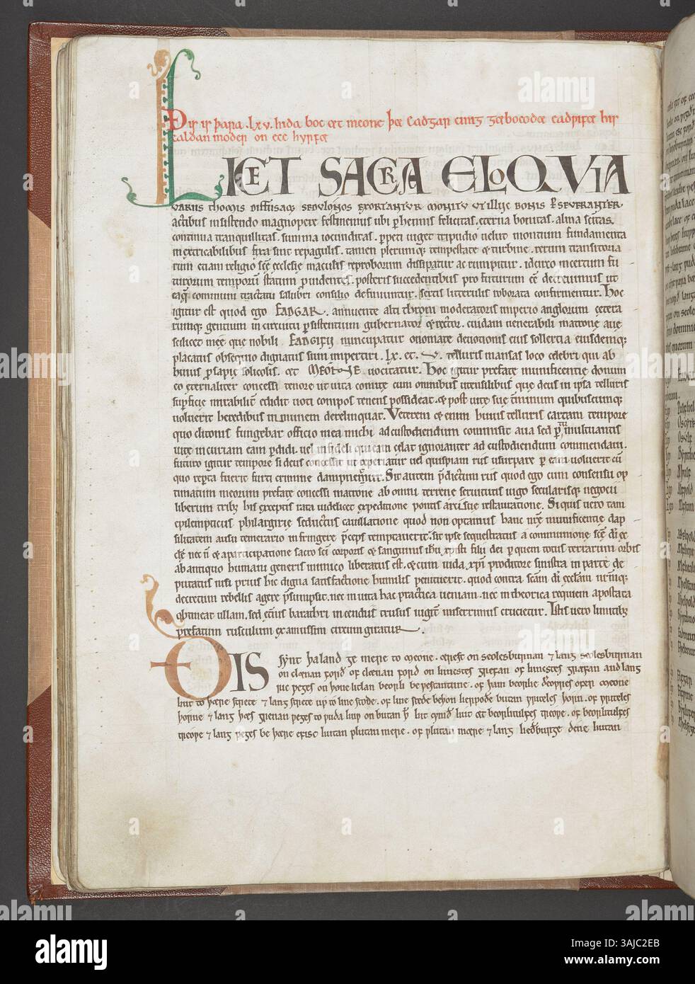 A manuscript page from the Codex Wintoniensis, also known as the St ...