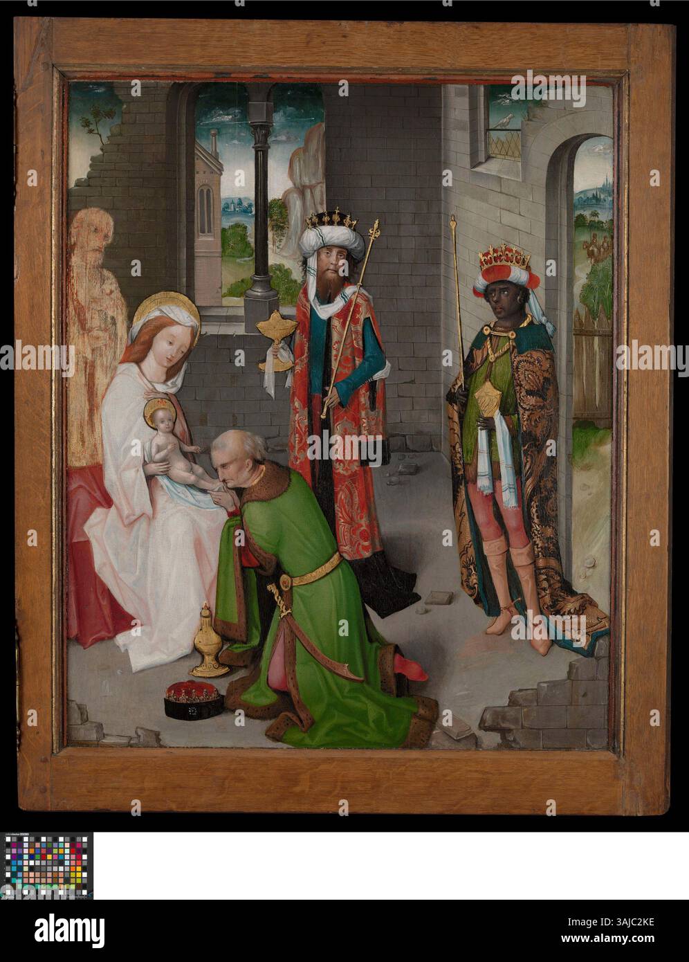 The 'Adoration of the Magi' is a part of the Wenemaer Triptych, created ...