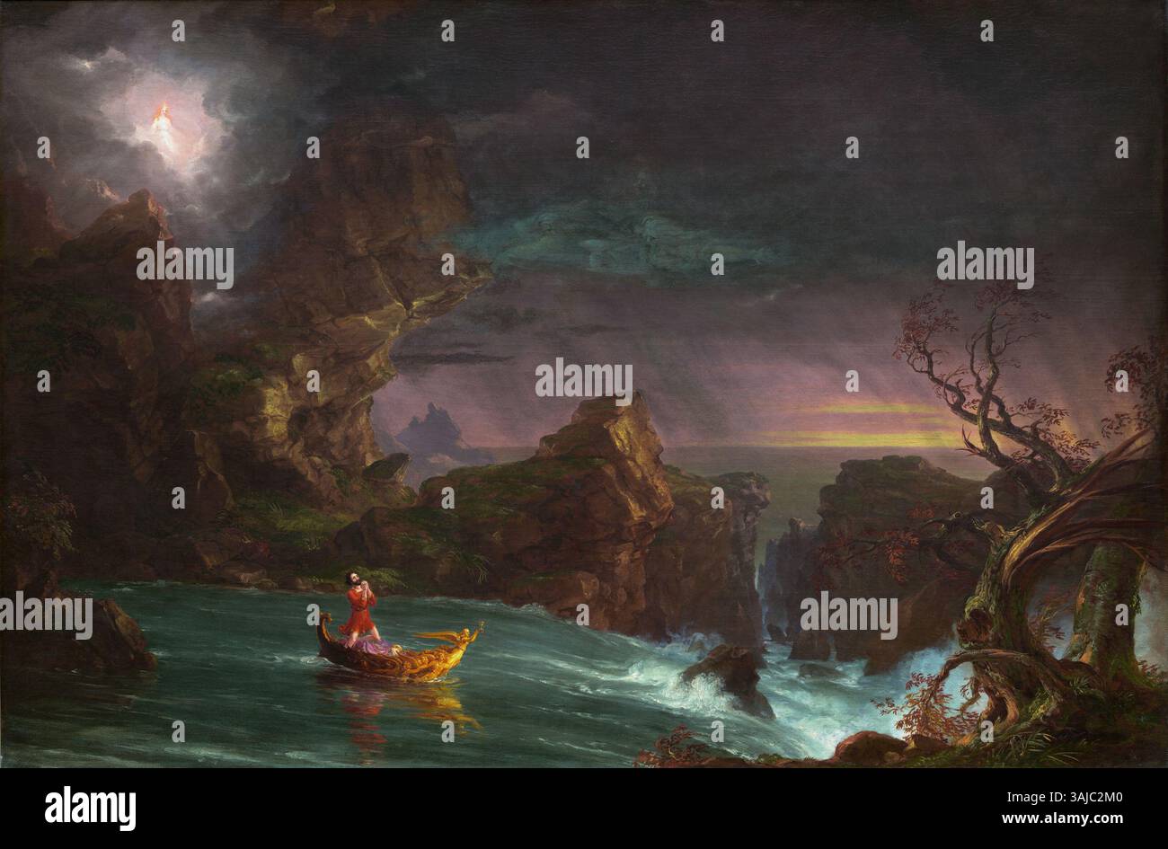 Thomas Cole's painting 'The Voyage of Life: Manhood' (1842 ...