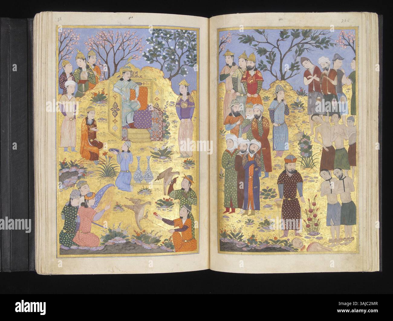 A miniature painting from the 'Anthology of Sultan Iskandar,' created ...