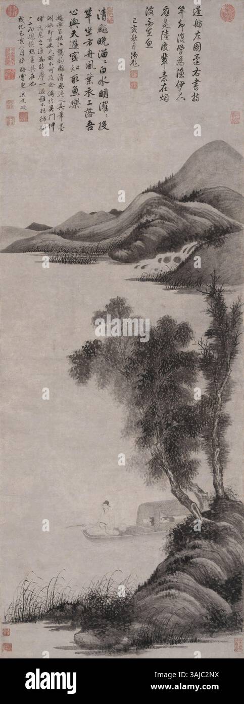 Yao Shou’s 1479 copy of Zhao Mengfu’s 'Fishing Alone on an Autumn River ...