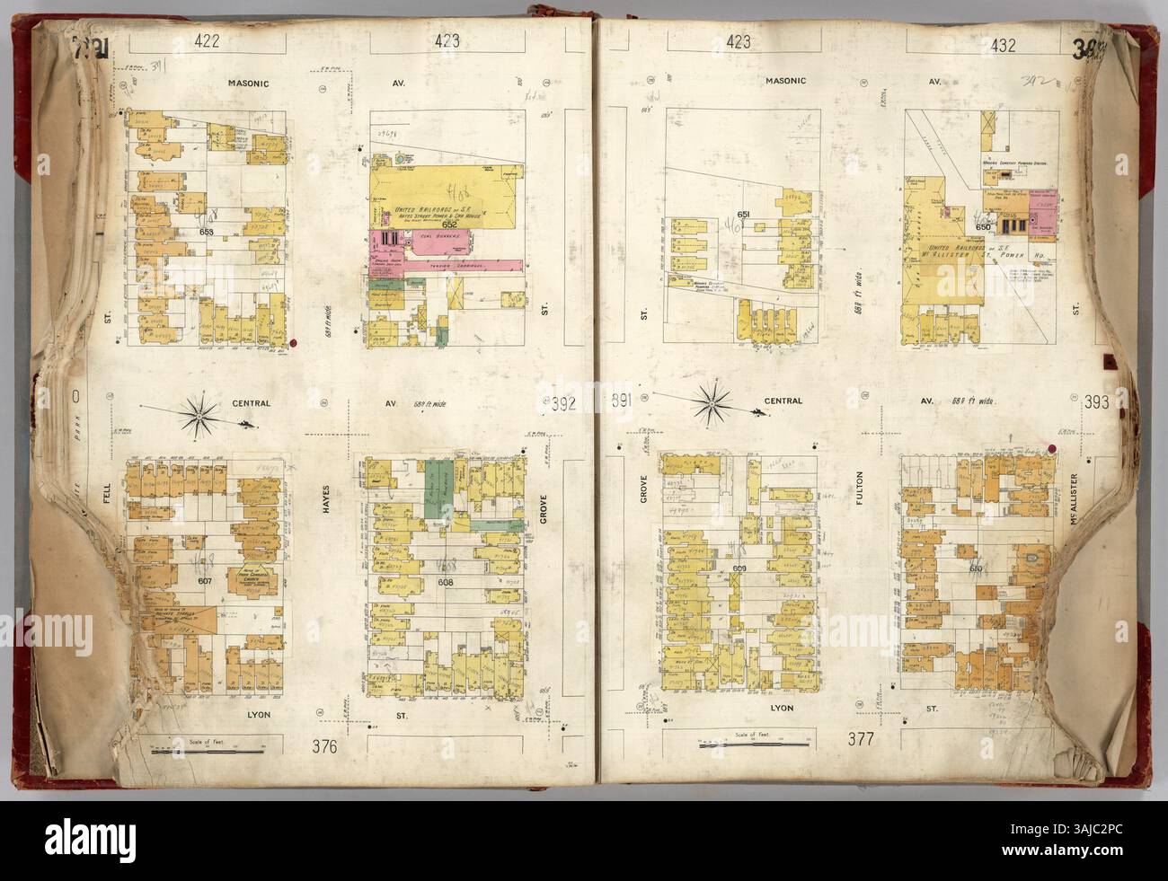 This San Francisco Sanborn Insurance Map Atlas, published in 1905 ...
