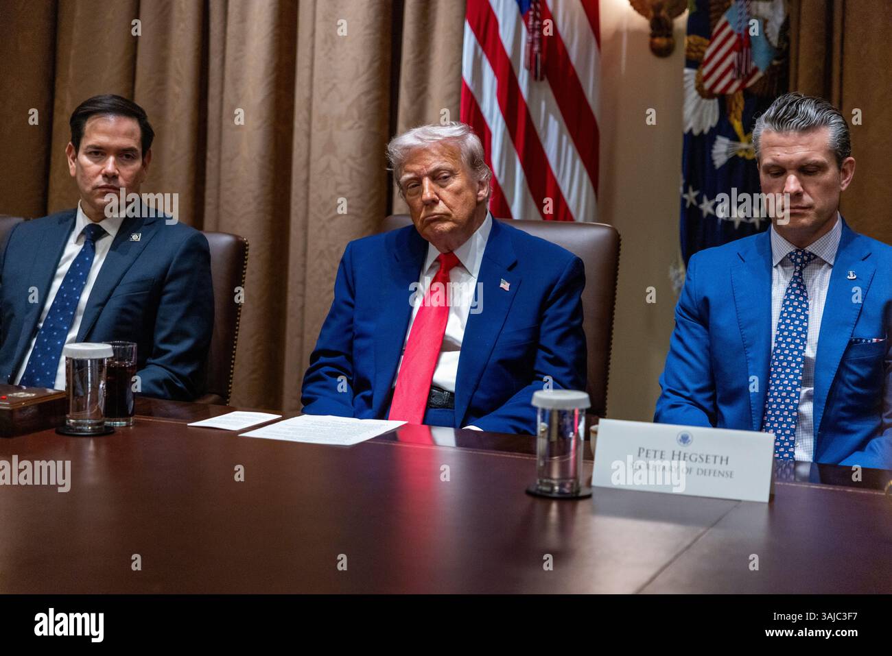United States President Donald J. Trump, with US Secretary of State ...