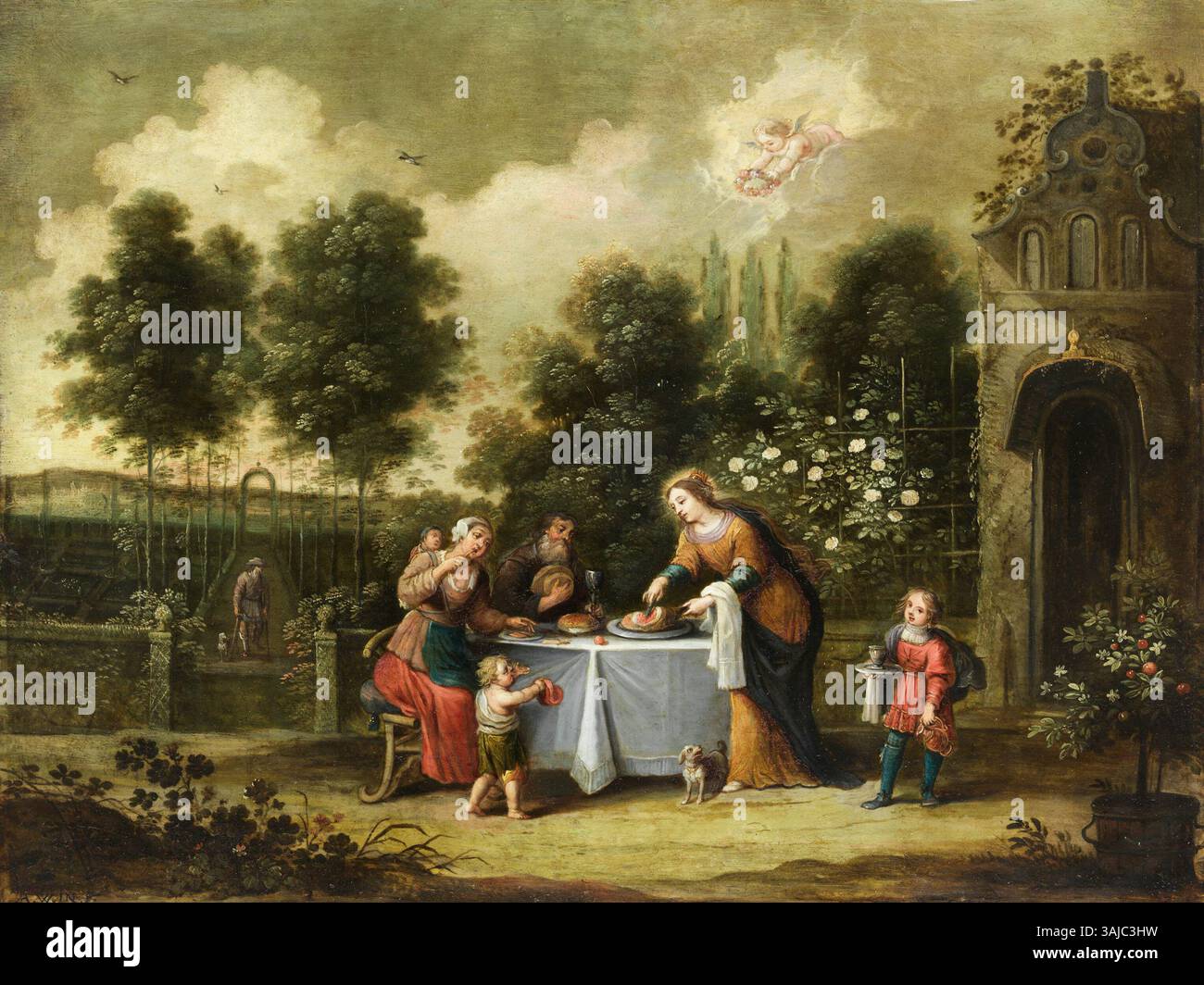 This 17th-century painting by Abraham Willemsens portrays Saint ...